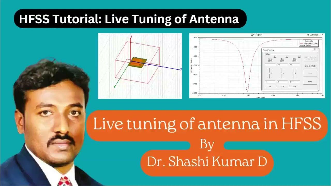 HFSS Tutorial: Live tuning of antenna in HFSS - YouTube