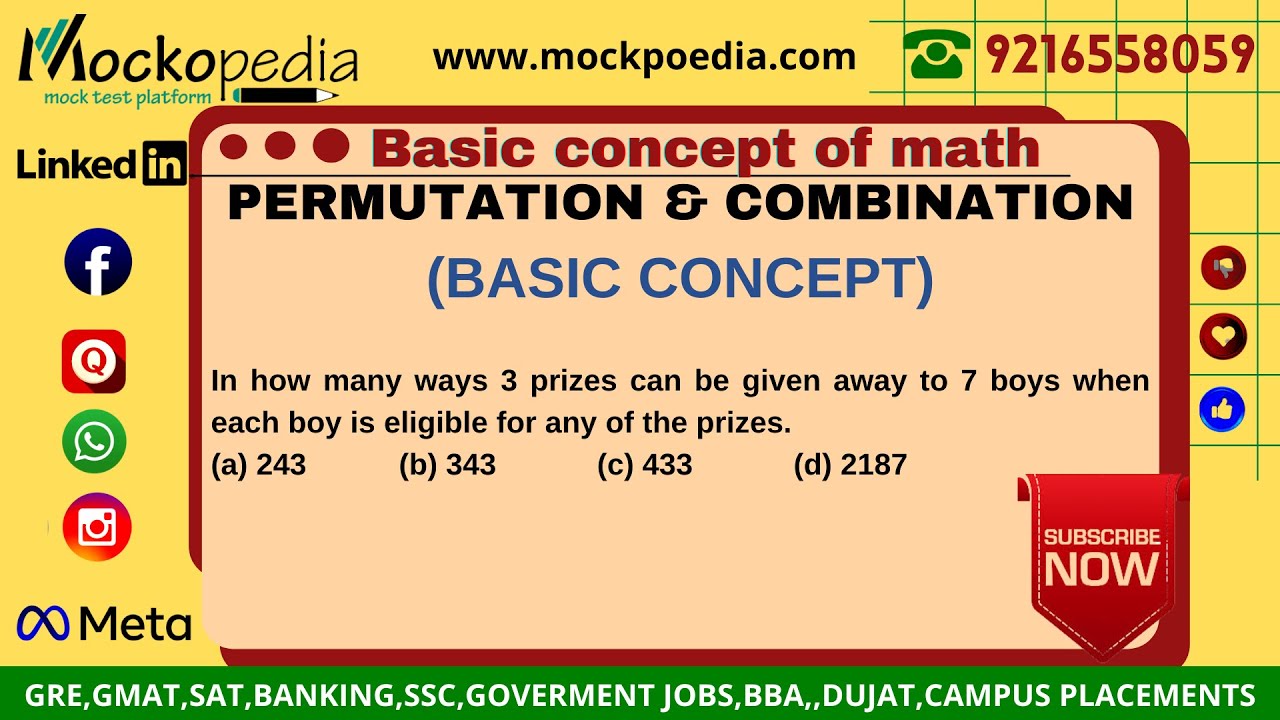 Basic Concept of PERMUTATION PART 2 : MockoPedia - YouTube