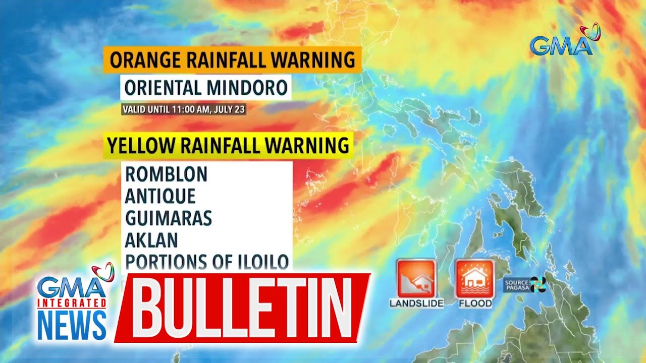 Orange at yellow rainfall warnings, itinaas ng PAGASA sa ilang... | GMA ...