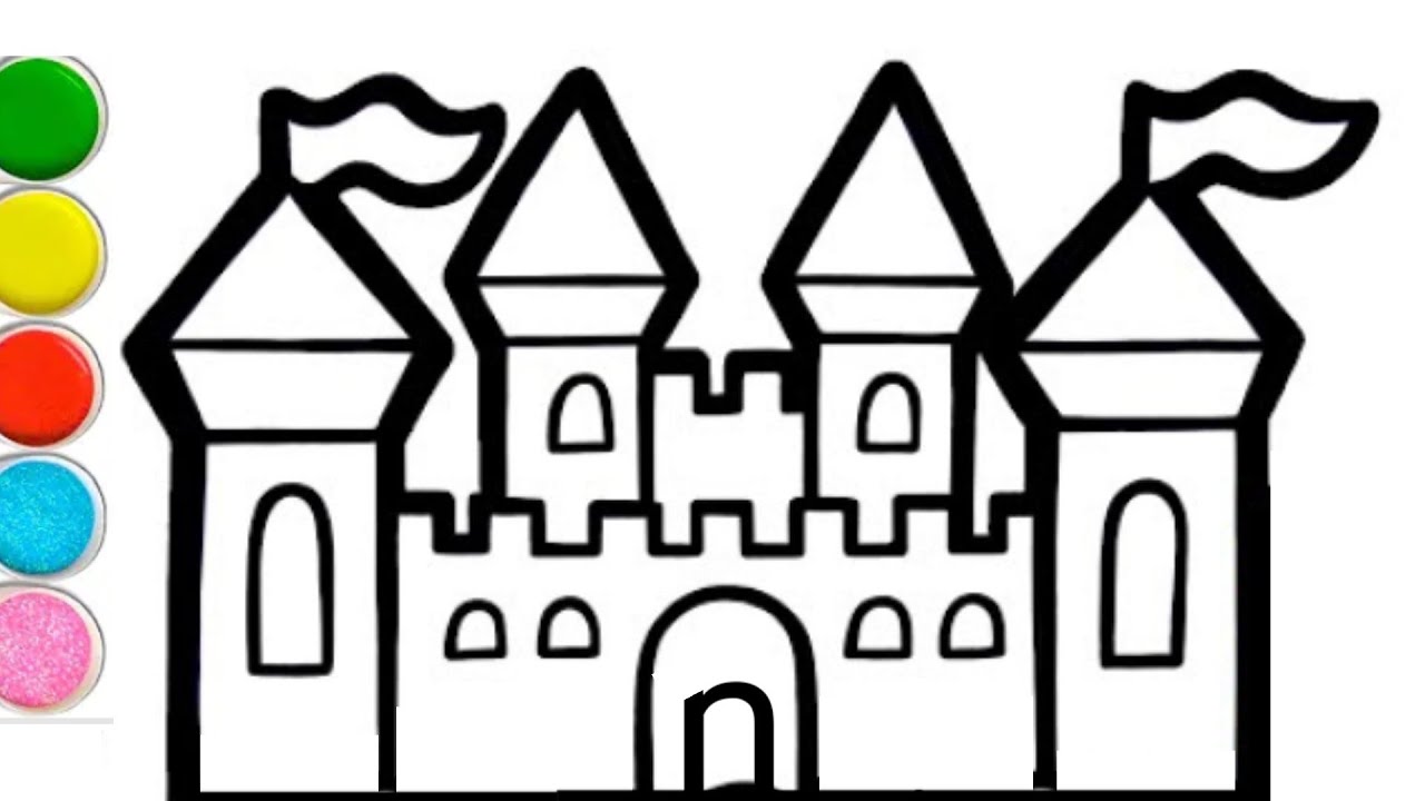 Draw a picture of castle in newstyle | how to draw castle easy @Draw ...