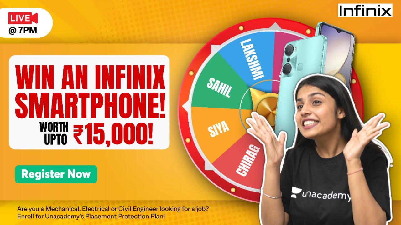 Unacademy SpInfinix Live @7 PM | Win a Brand New Infinix Smartphone ...
