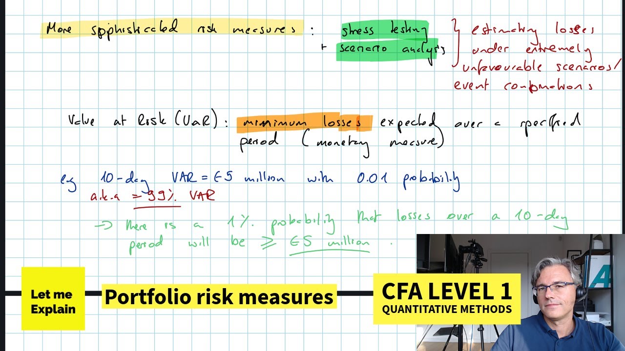 Portfolio risk measures (for the CFA Level 1 exam) - YouTube