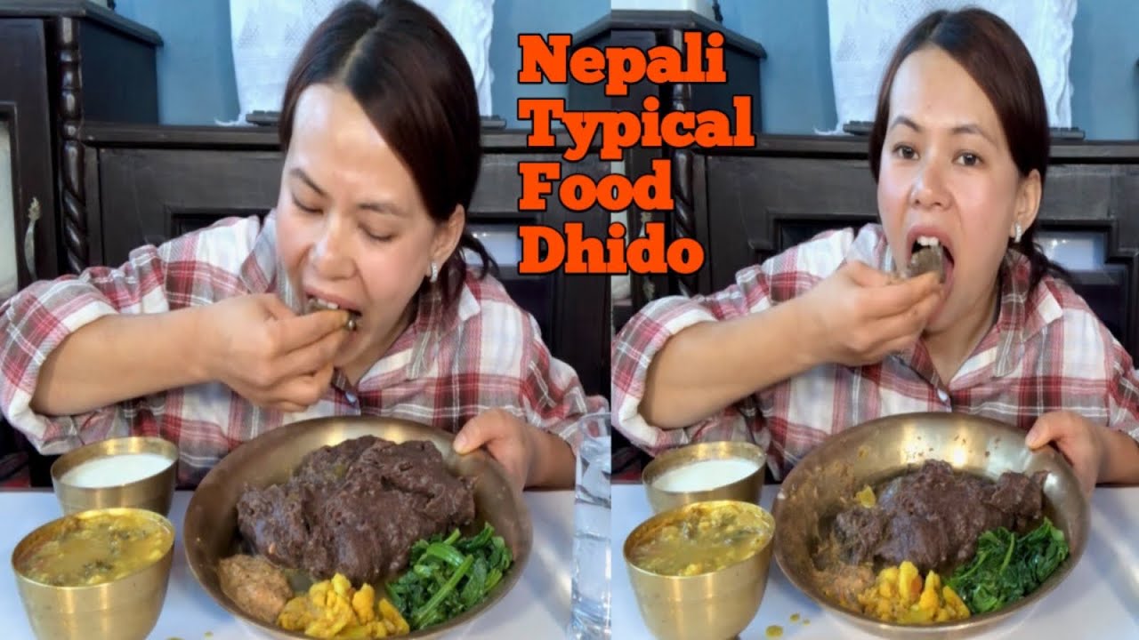 Nepali Typical Food Dhido/Gundruk 🤤🤤Mukbang Manisha Thakuri - YouTube