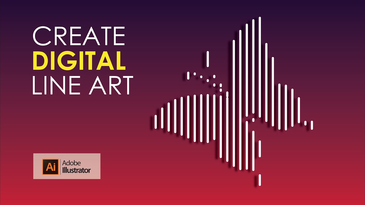 How to create DIGITAL LINE ART in illustrator | Easy way | For ...