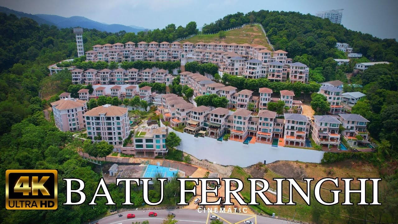 [4K] Batu Ferrighi l Penang l Sky View of best place at Penang - YouTube