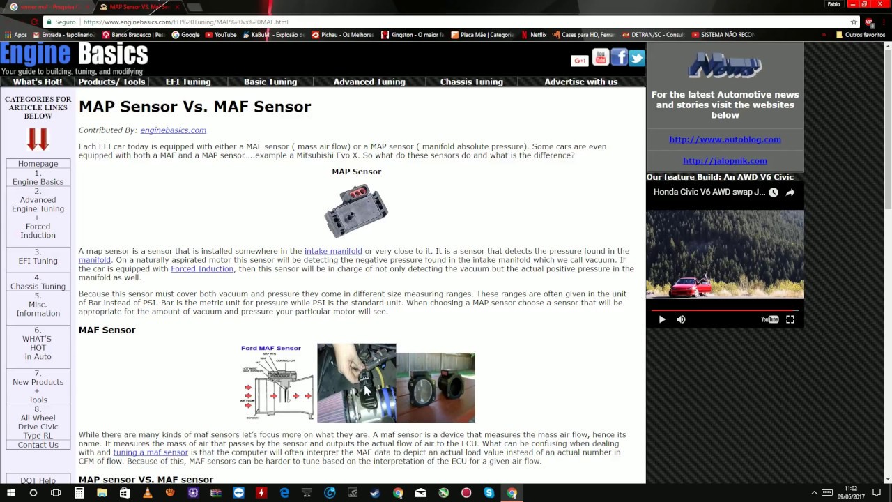 ENTENDENDO SENSORES MAF/MAP - YouTube