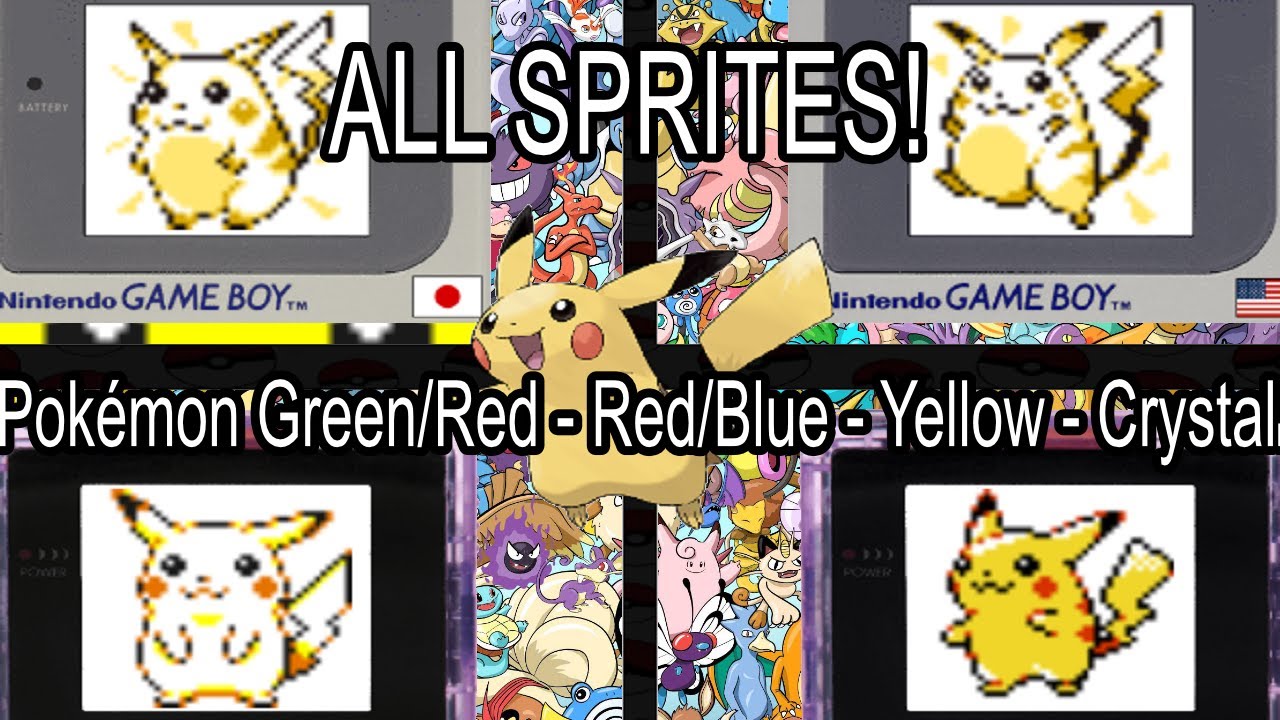 All Early Gen 1 Pokémon Sprite Comparisons (4K) - YouTube