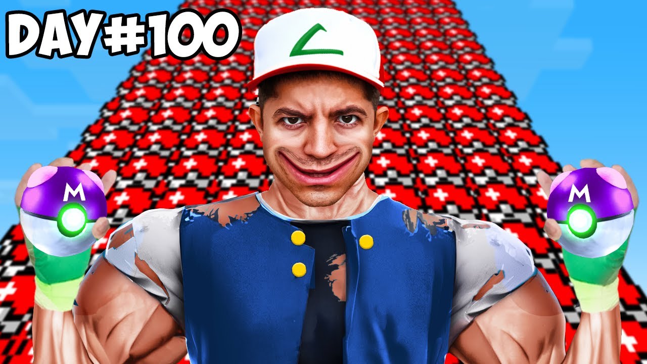 I Spent 100 DAYS in the NEW POKÉMON Minecraft Mod - YouTube