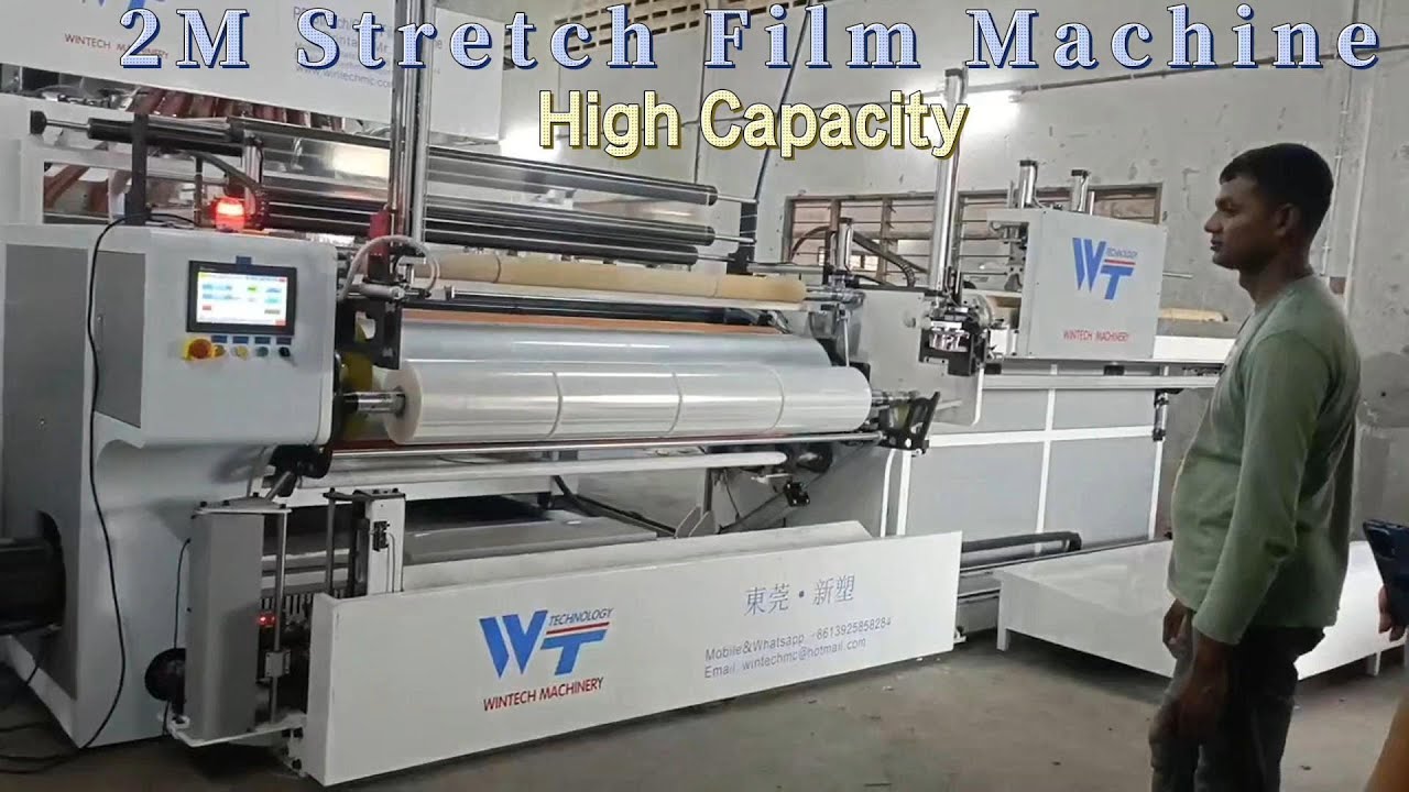 High capacity 5 layers 2M Strech film machine, Automatic 3 layers PE ...