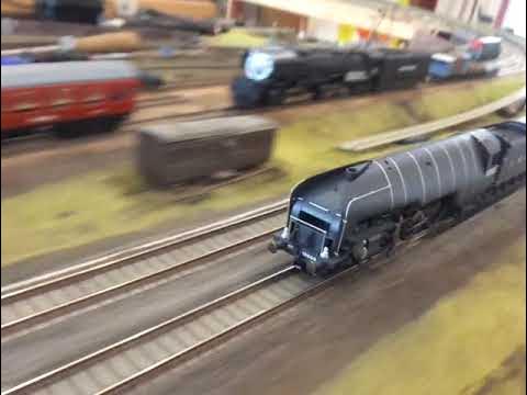 The HORNBY is, LNER (Original) Class W1 'Hush-Hush' 4-6-4 No.10000 was running on OO Gauge ...