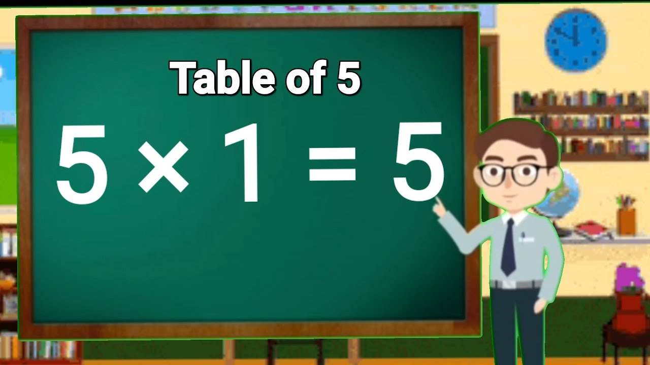 Table of 5, 5x1=5, for UKG, LKG AND NURSERY, online learning , Please ...