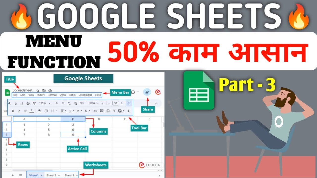 Google Sheets Menu Bar complete Functions | Part - 2 - YouTube