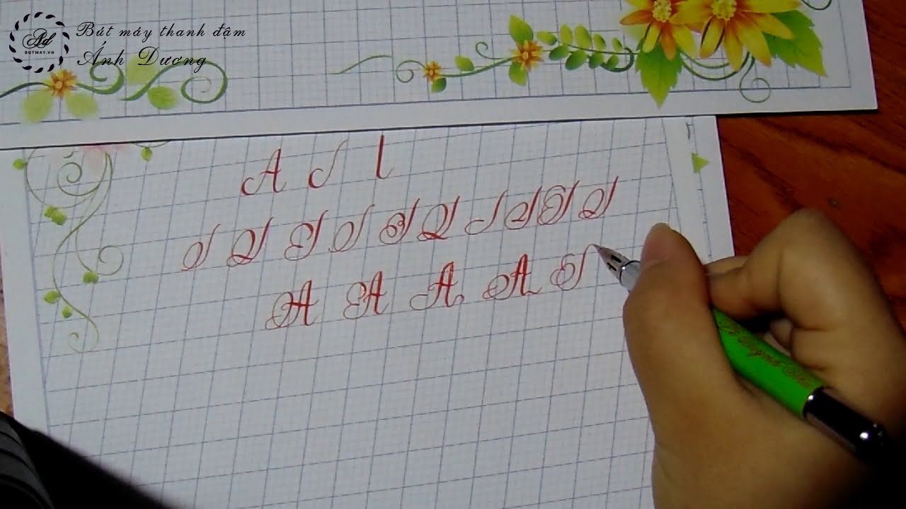 Cách viết chữ A sáng tạo - Mẫu chữ A sáng tạo - YouTube