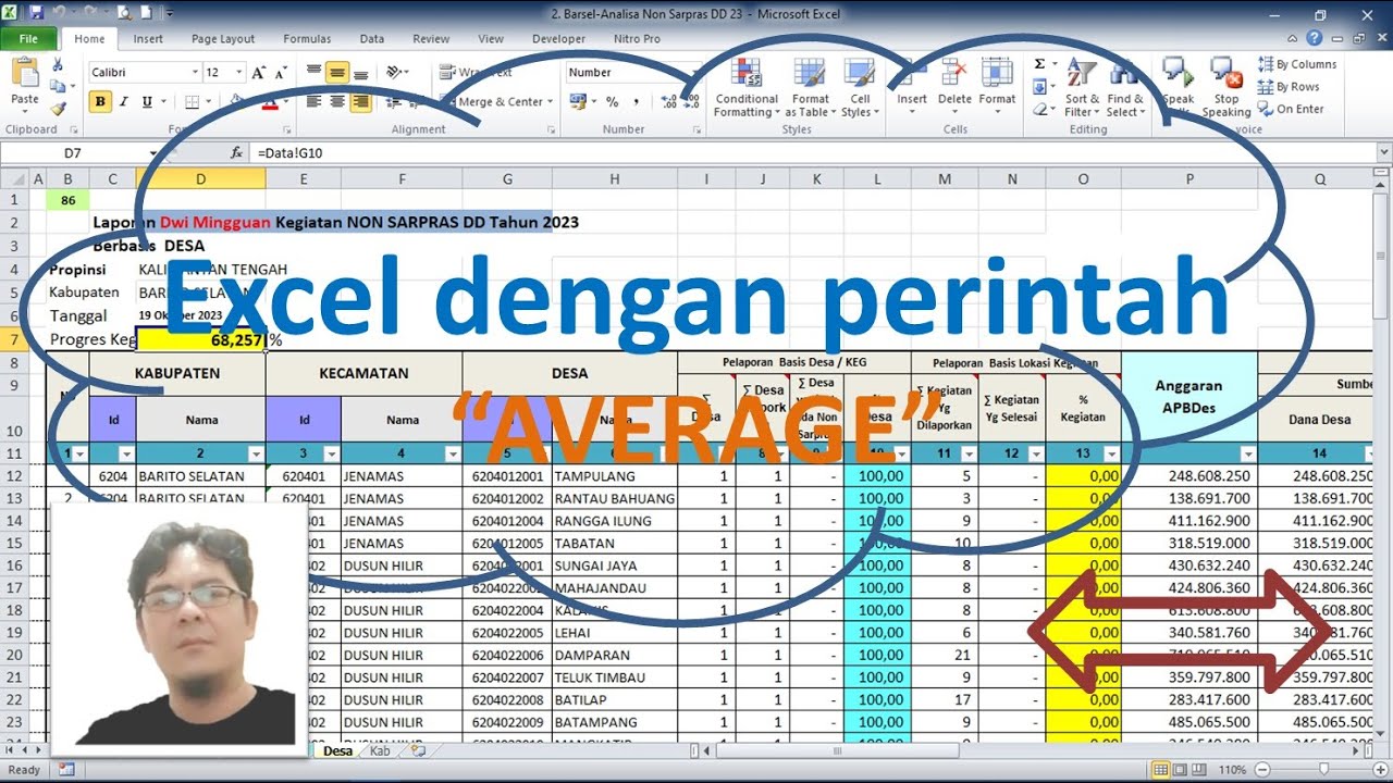 MANTAP_Belajar Microsoft Excel_Dengan Perintah AVERAGE - YouTube