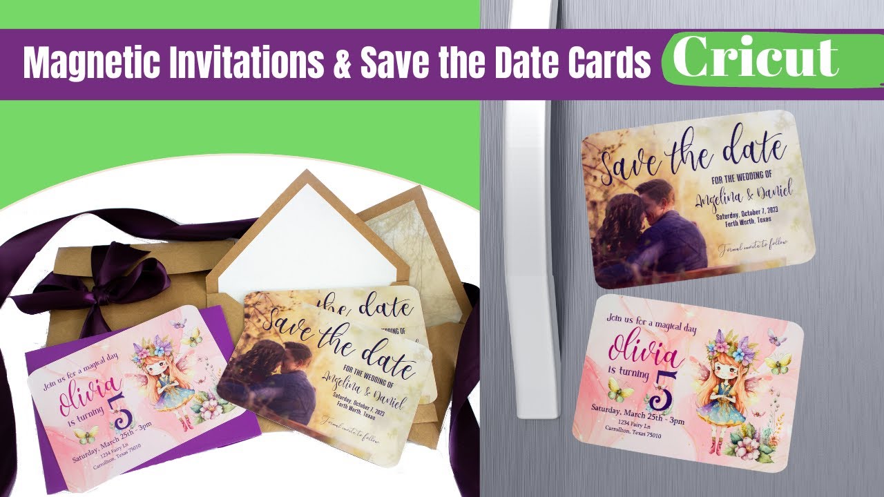 How to Make Magnetic Invitations and Save the Date Cards with Cricut ...