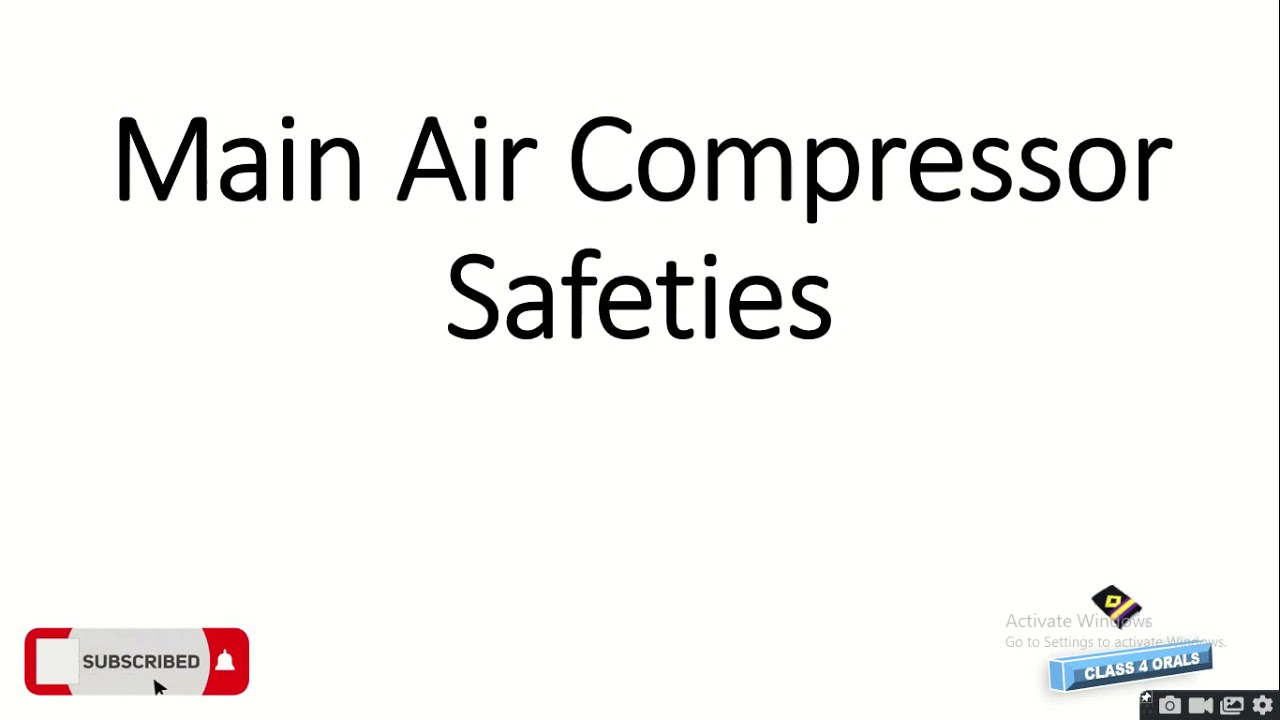 What are Main Air Compressor Safeties | Very Important Safeties for ...