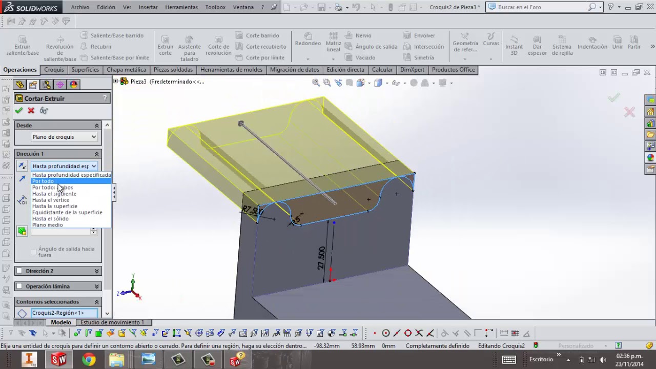 Solidworks - Extrusión - YouTube