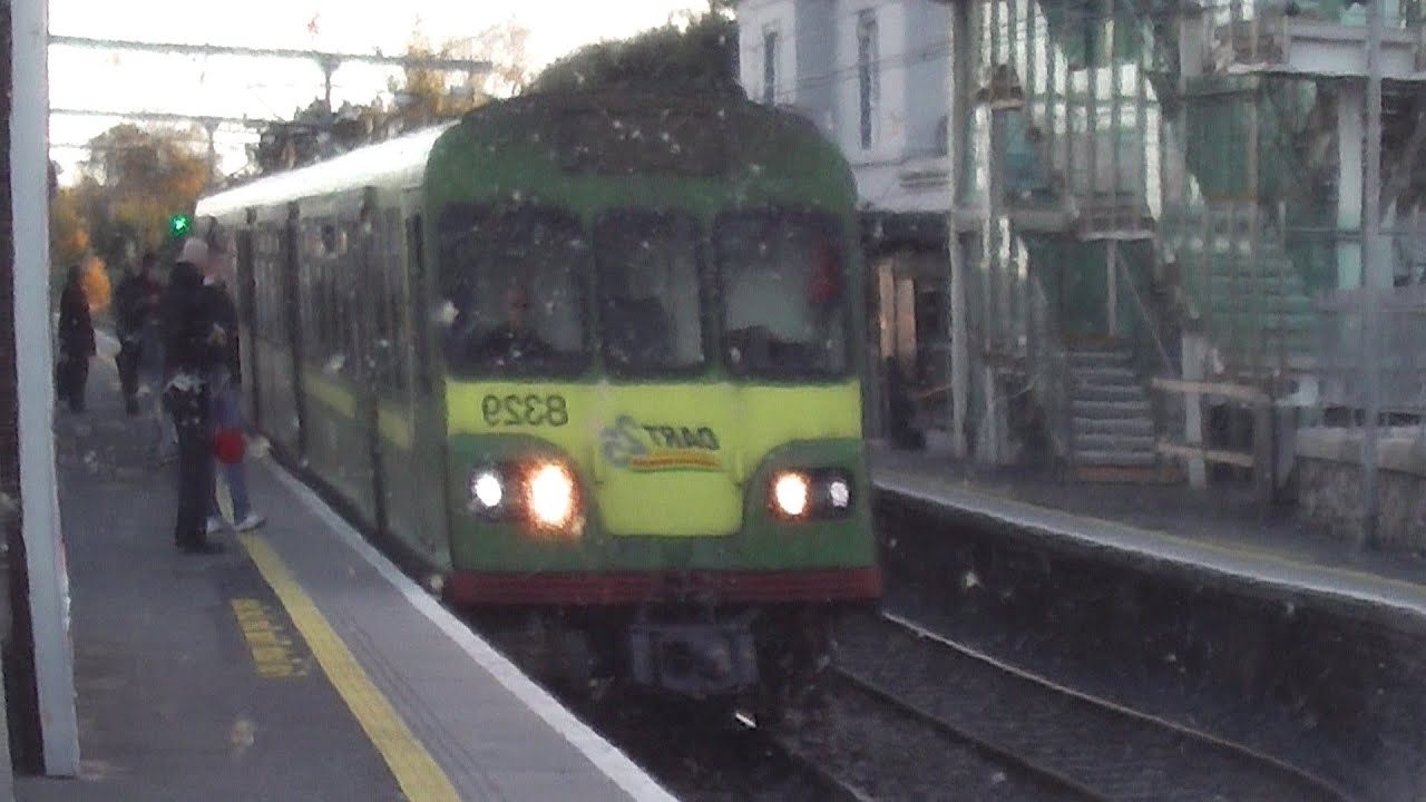 IE 8300 Class Dart Train number 8329 - Blackrock Station, Dublin - YouTube