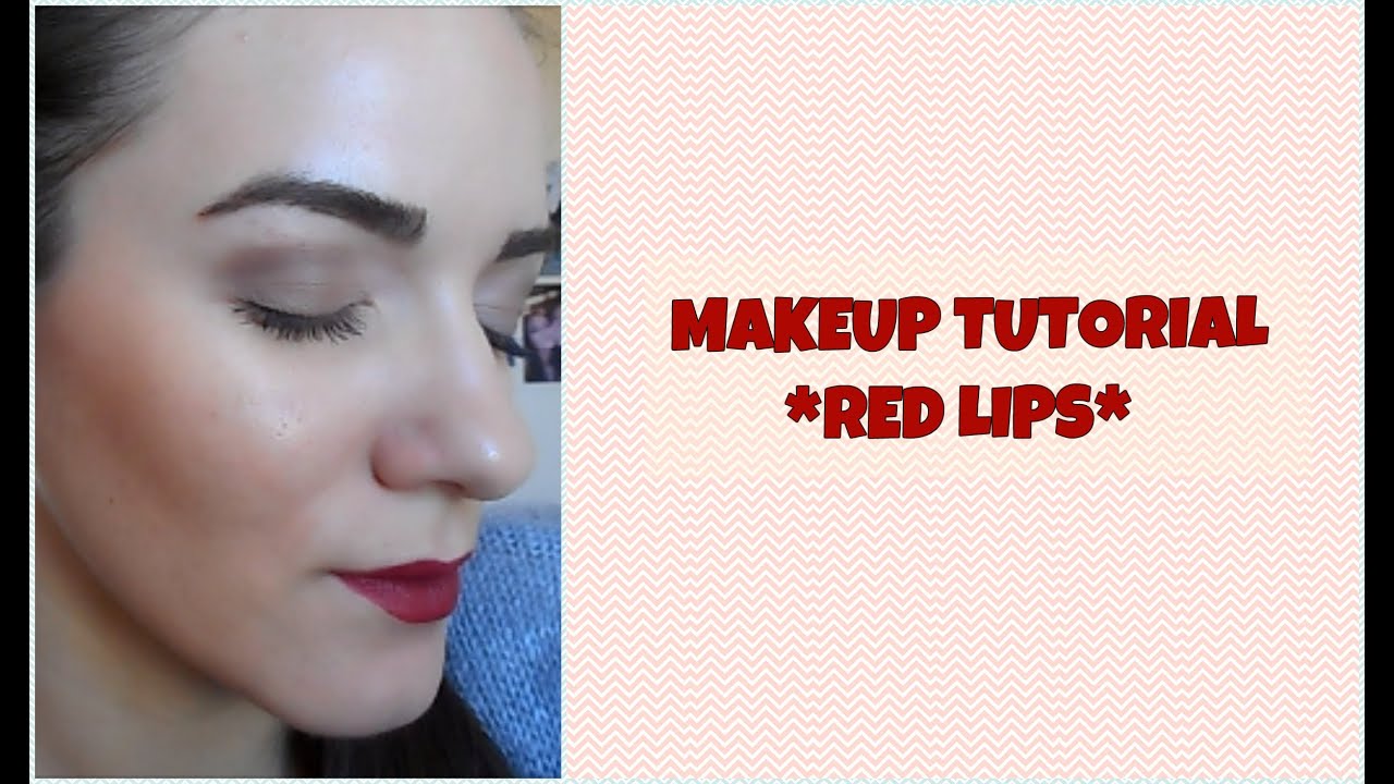 MAKEUP TUTORIAL-Red lips** - YouTube