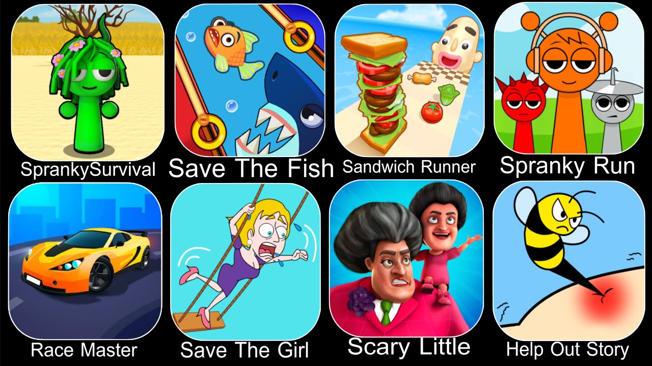 Spranky Survival,Save The Fish,Sandwich Runner,Spranky Run,Race Master ...