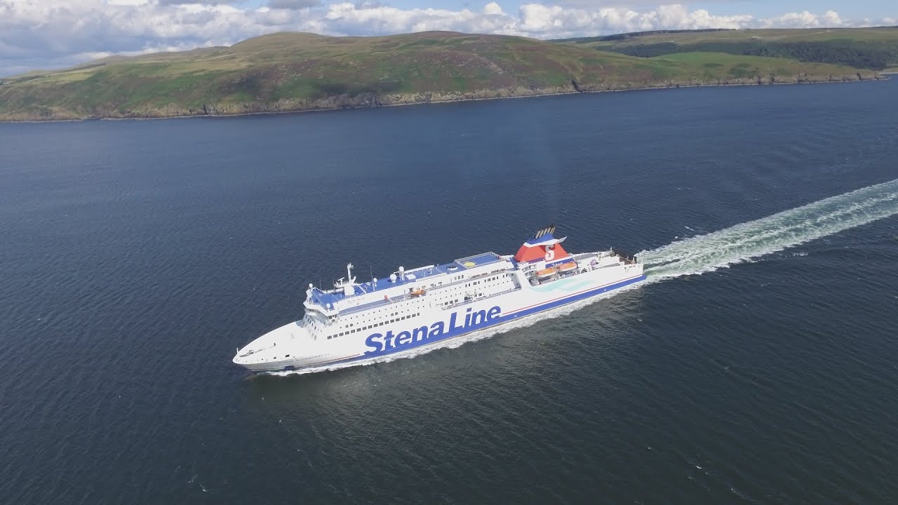 Stena Line Superfast Ferries above Loch Ryan - YouTube