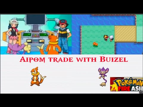 pokemon fire Ash #9 Let's Aipom Trade with Buizel - YouTube