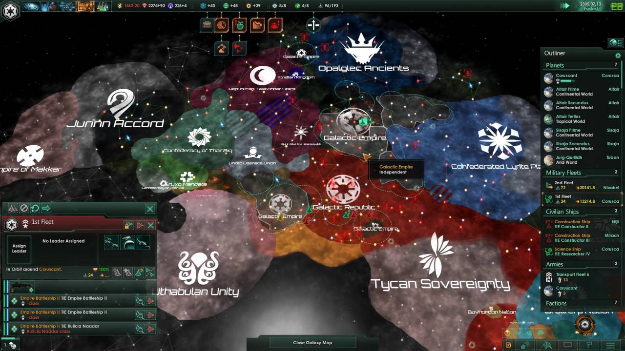 Stellaris Star Wars MOD PART 10: SECOND WAR WITH THE REPUBLIC - YouTube