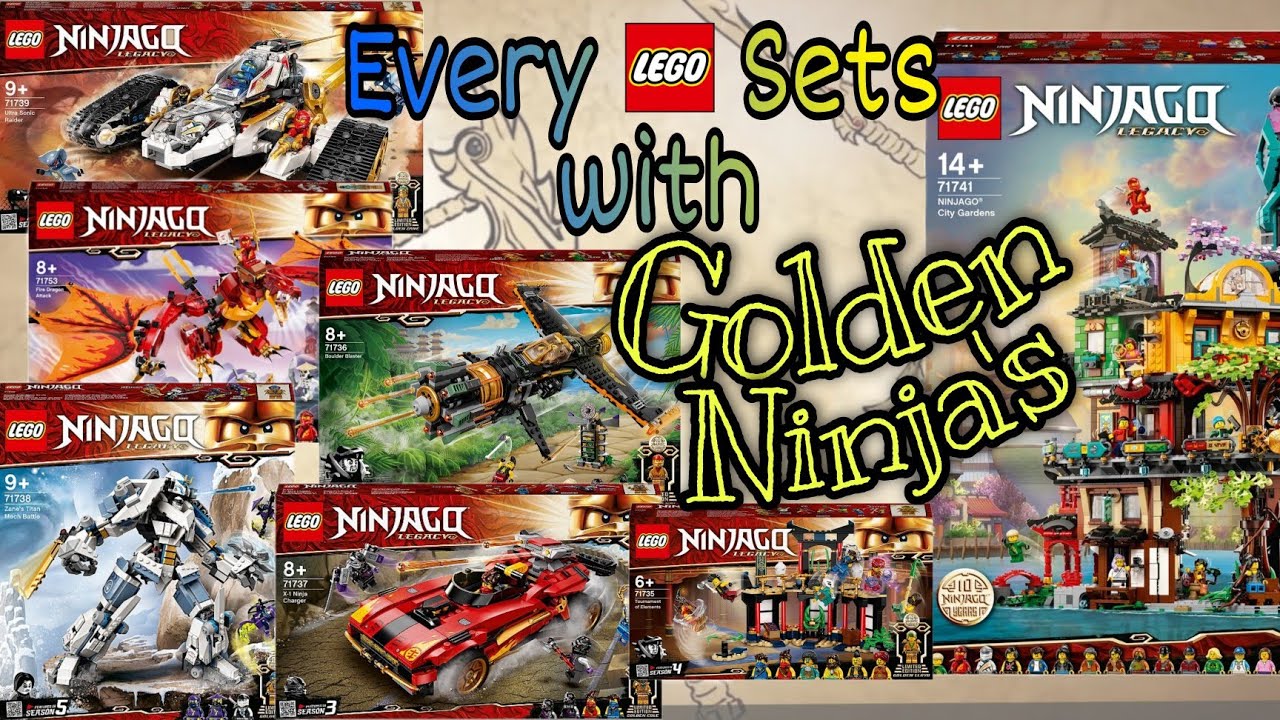 Every Lego Ninjago Legacy 10th Anniversary sets with Golden Ninja's ...