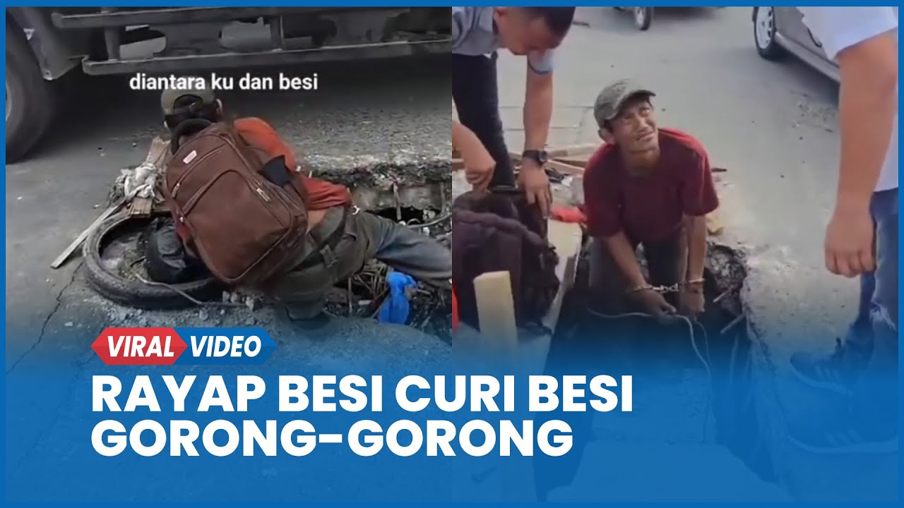 Viral Santainya Rayap Besi Medan Curi Besi Gorong gorong di Tengah ...