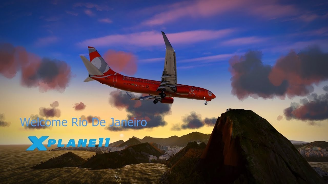 X PLANE 11 Approach in rio de janeiro runway 02R - YouTube
