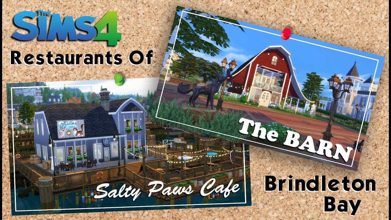 The Sims 4 | The Barn & Salty Paws Cafe | Restaurants Of Brindleton Bay - YouTube