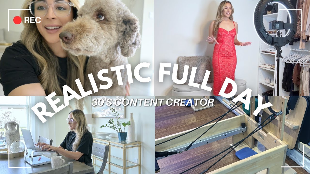 REALISTIC Day in the life- UGC/Content creator + Full time job - YouTube