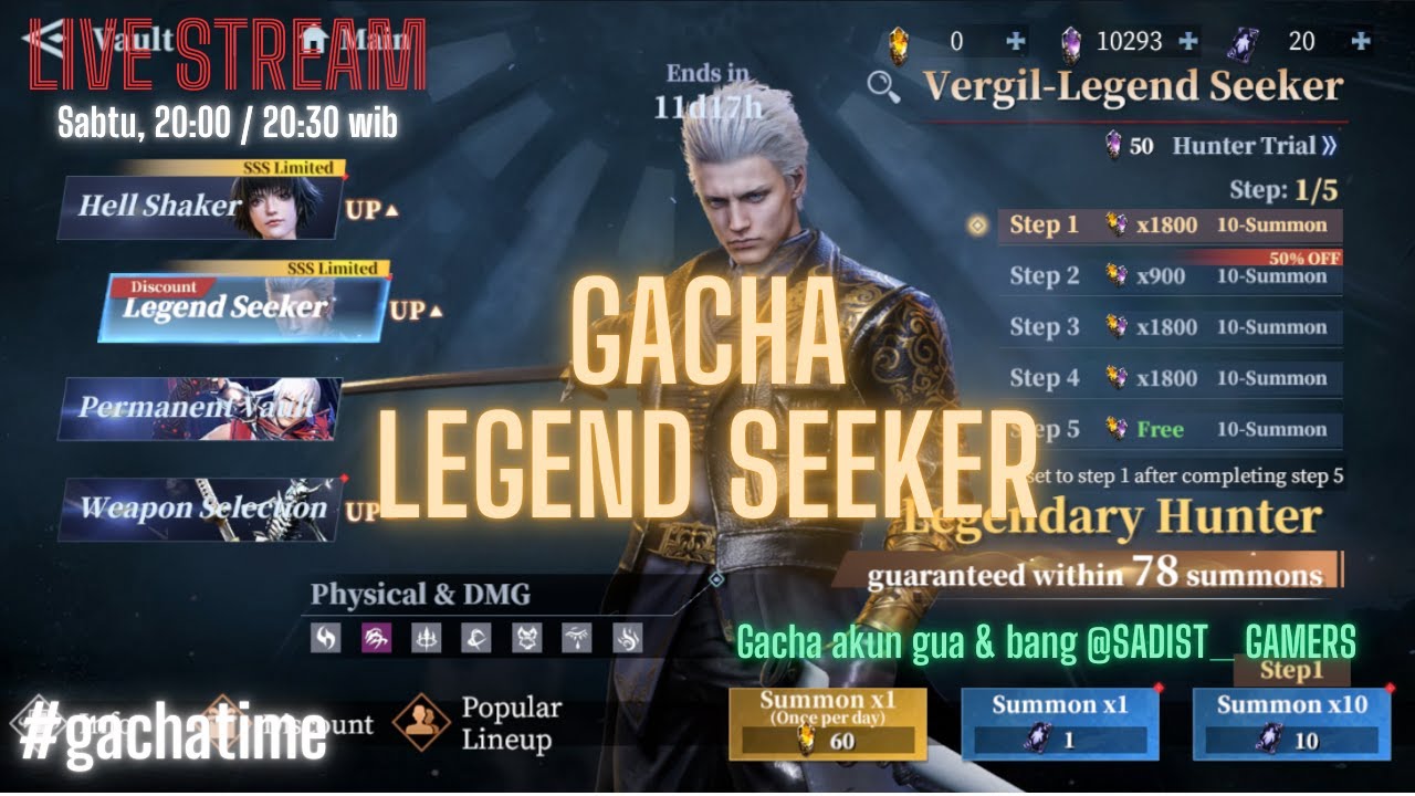 GACHA Legend Seeker 🔥 Sambil Ngobrol & Chat Santuy Ajha Cuy || Live DMC ...