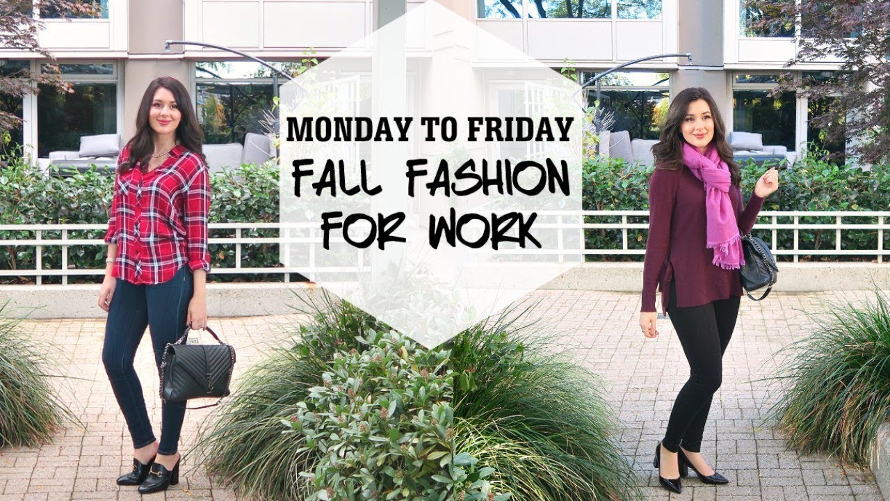 MONDAY TO FRIDAY FALL FASHION | WORK OUTFITS - YouTube
