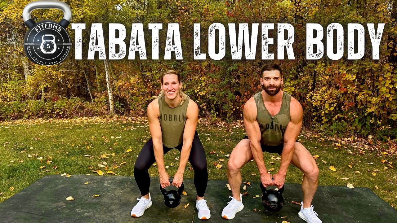 15 MIN LOWER BODY KETTLEBELL TABATA WORKOUT (Fat Burning+Muscle ...