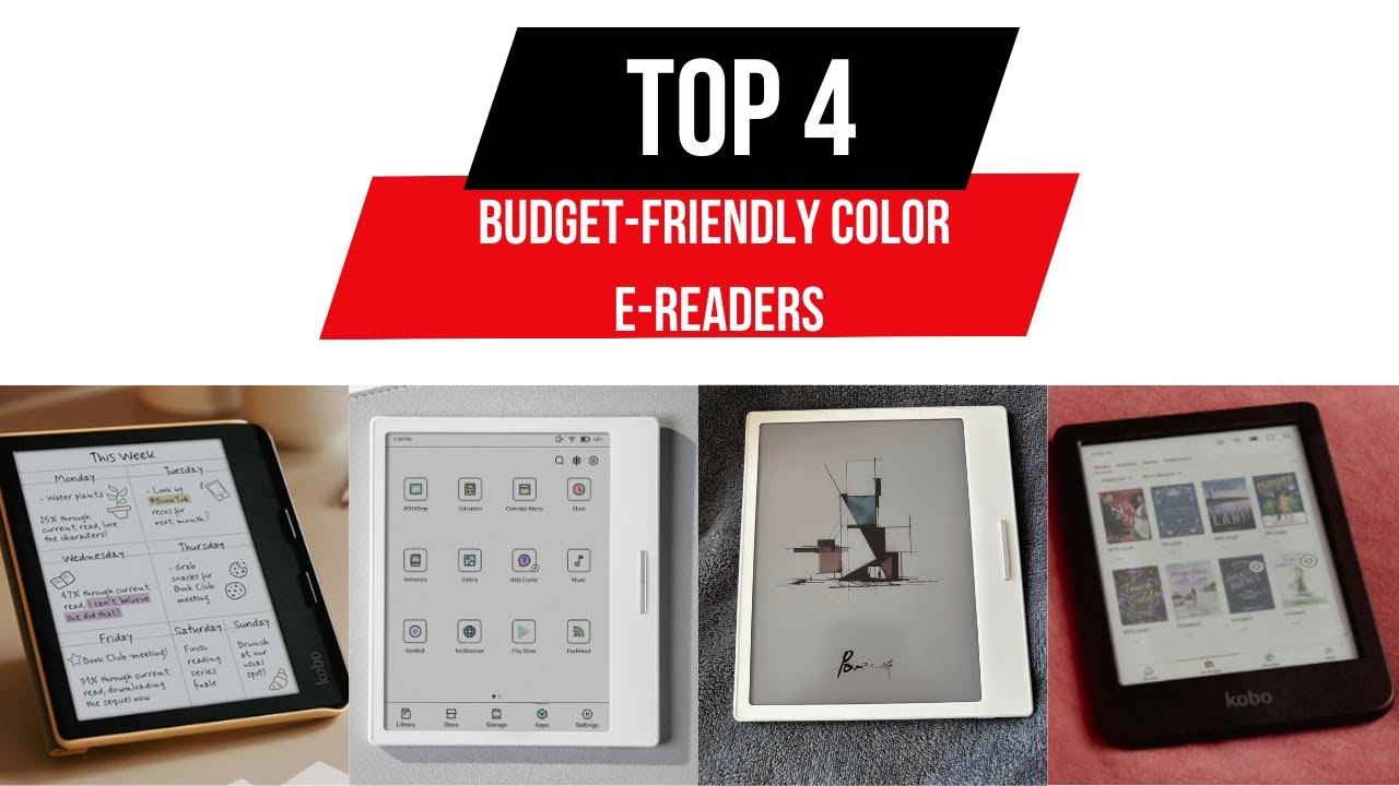 Top 4 Budget Friendly Color E Readers - YouTube