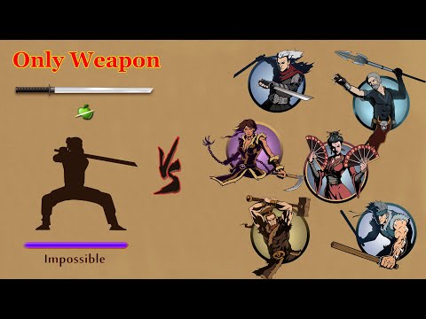 Shadow Fight 2 || Only Ninja Sword vs WIDOW Bodyguards
