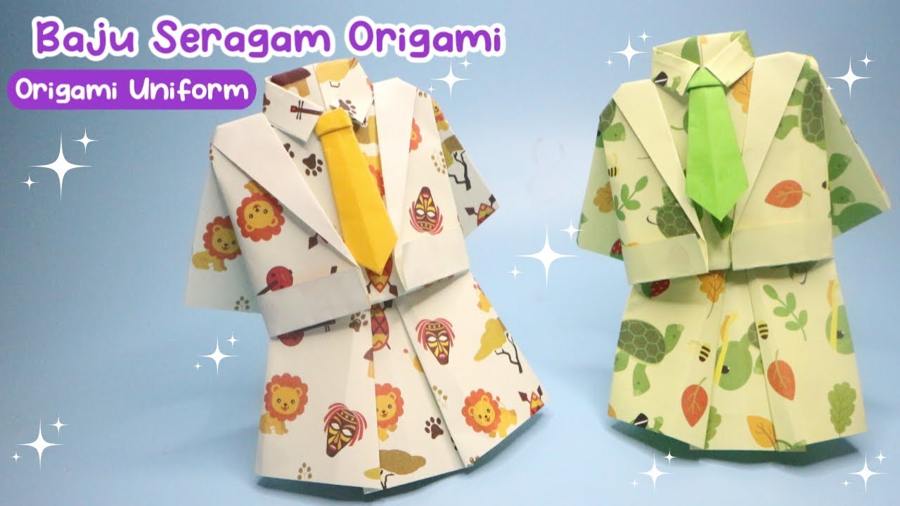 Origami Baju - Cara Membuat Baju Dari Kertas Origami - Seragam Sekolah ...