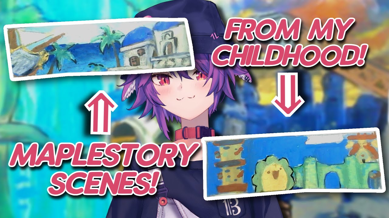 Painting Childhood Maplestory Scenes! - YouTube