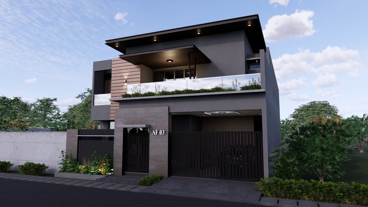 Modern House design 2 Storey on 12 x 20 meter lot area - YouTube