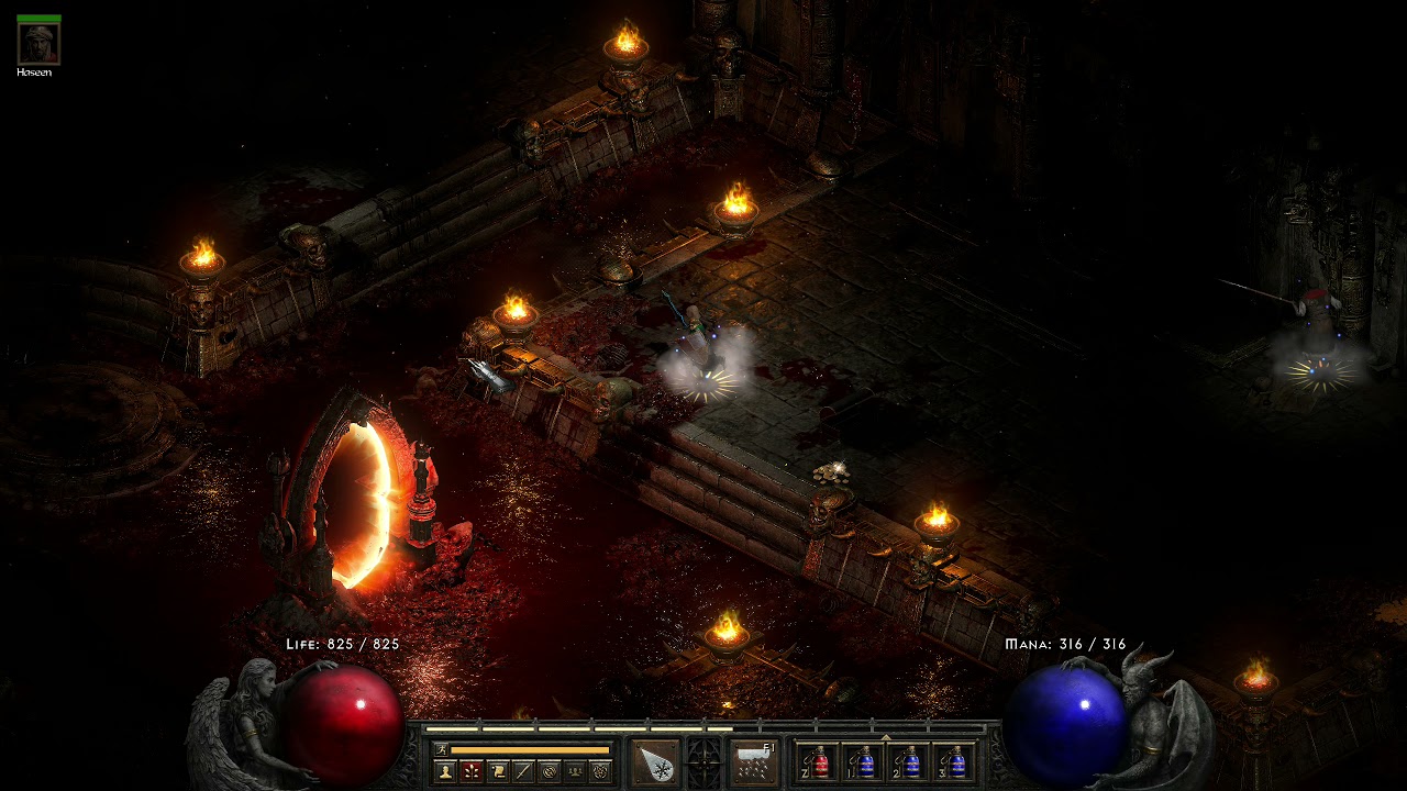 Diablo 2: Resurrected - Hell Mode Mephisto Boss Fight (Solo Sorceress ...