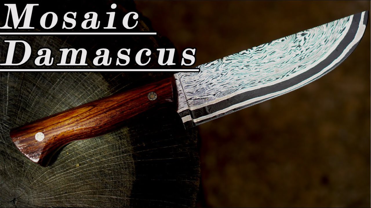 HOW TO MAKE MOSAIC DAMASCUS KNIFE - YouTube