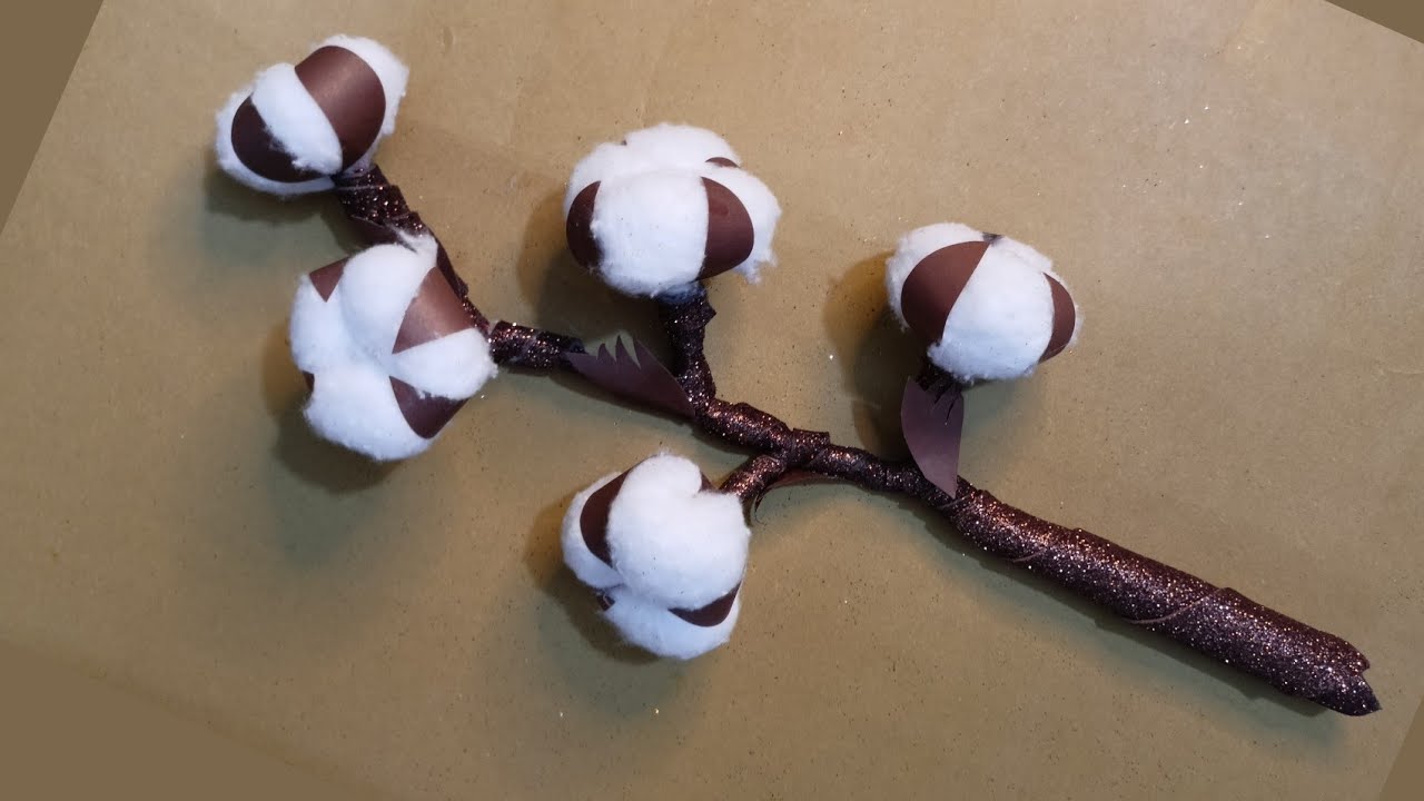 Paper & Cotton Flowers / Cotton plant by Noble Pearl - YouTube