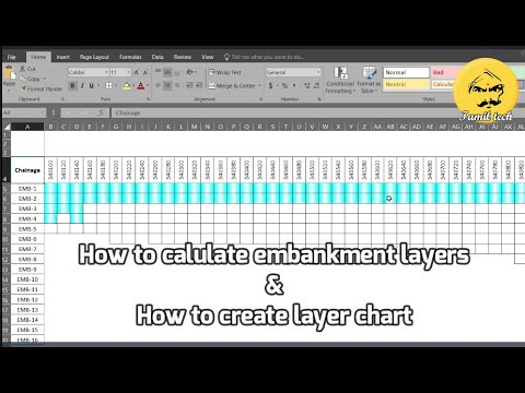 How to calculate embankment layers & How to create layer chart - YouTube