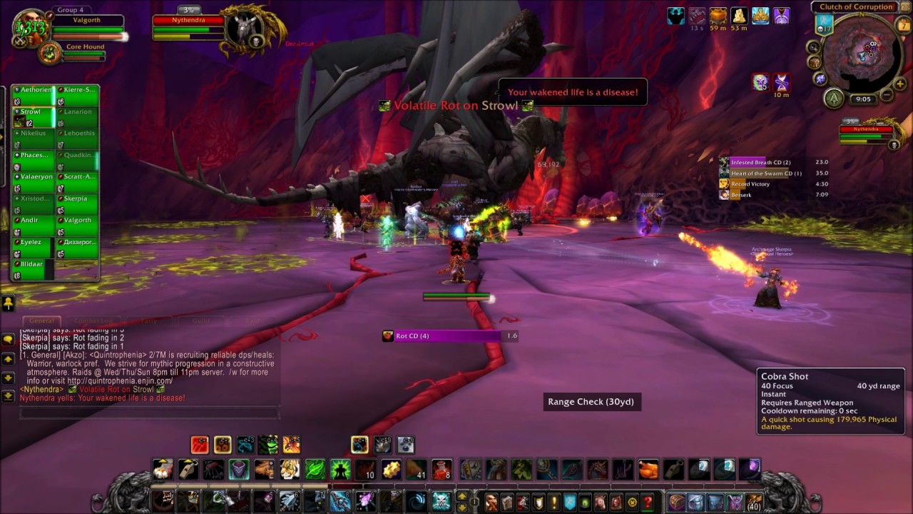 World Of Warcraft Legion "Emerald Nightmare Raid -Heroic- Nythendra ...