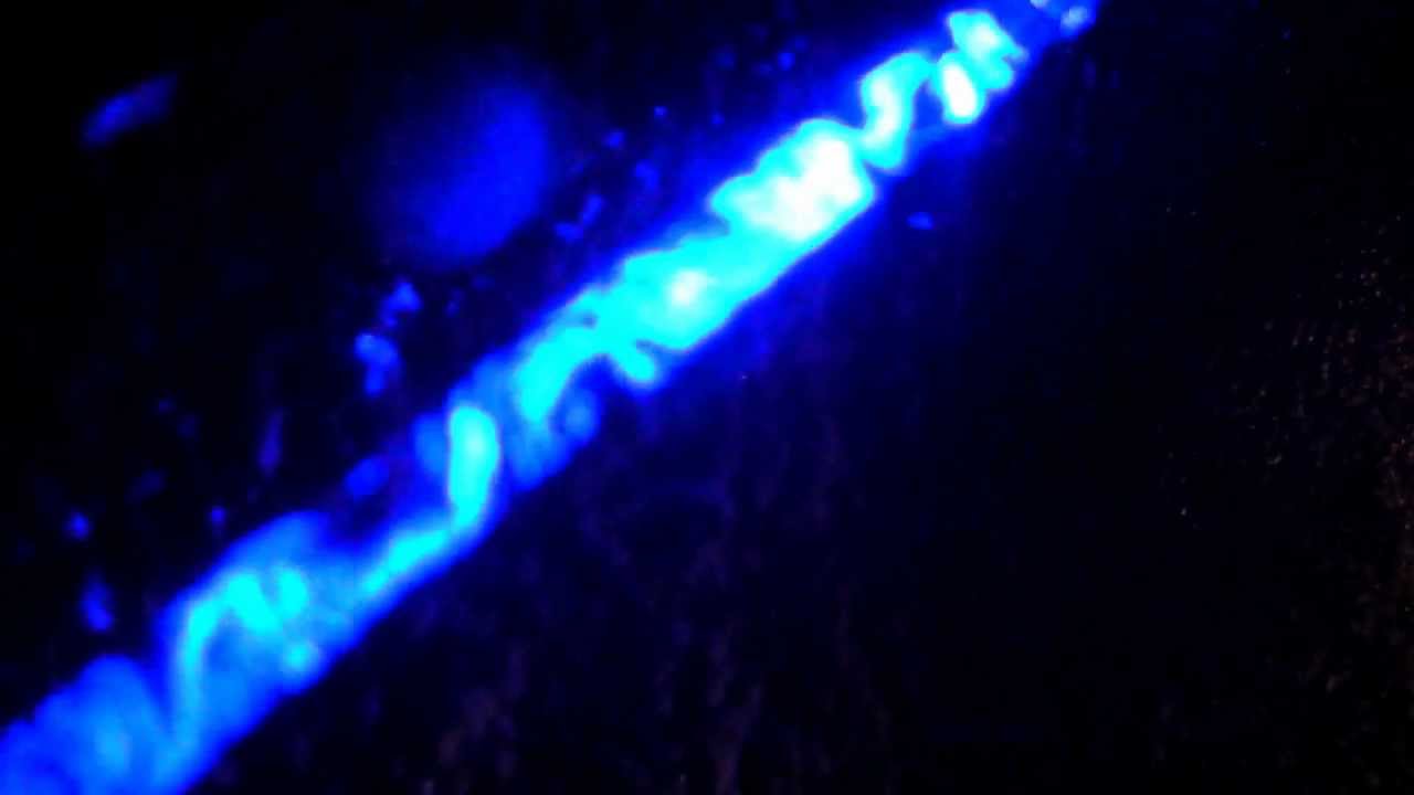 1W Blue Laser + Snow - YouTube
