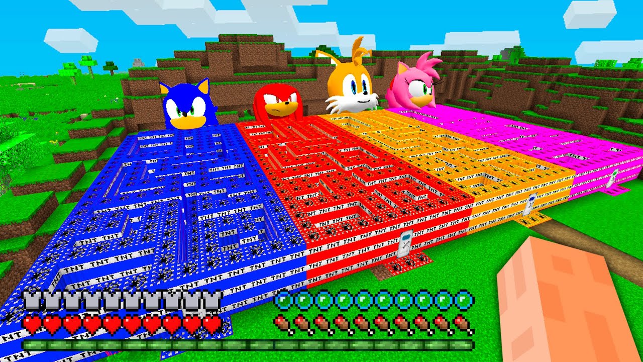 I found BIGGEST TNT MAZE MONSTER OF SONIC KNUCKLES AMY ROSE TAILS in ...