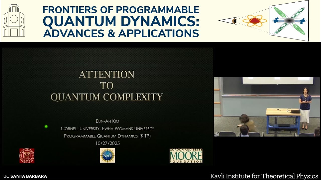 Attention to Quantum Complexity | Eun Ah Kim (Cornell) - YouTube