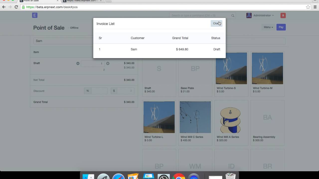 ERPNext POS Demo - YouTube