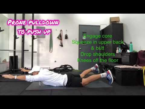 Prone Pulldown to Push Up - YouTube